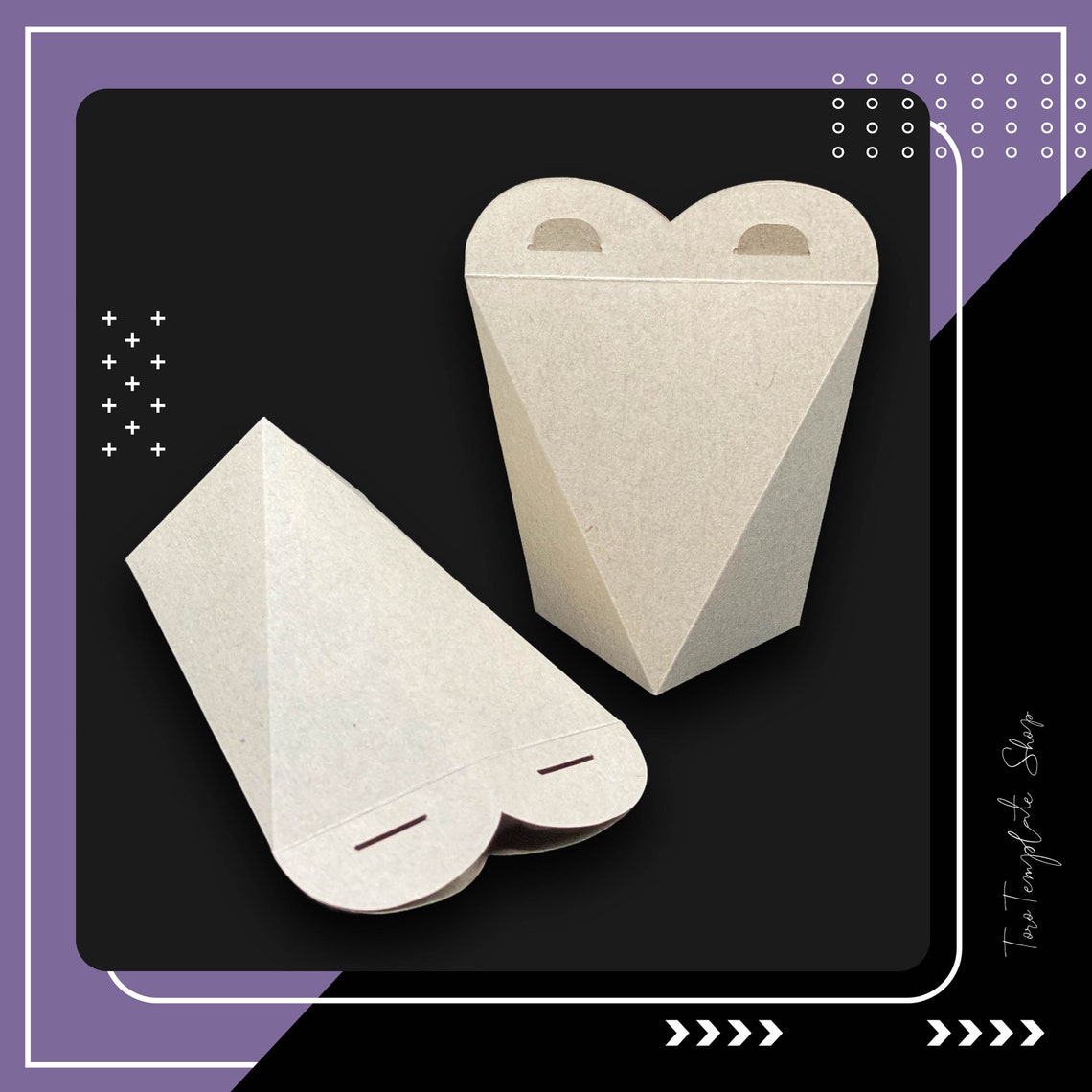 Heart Shape Box Template, Gift Box Template, Resizeable Template ...