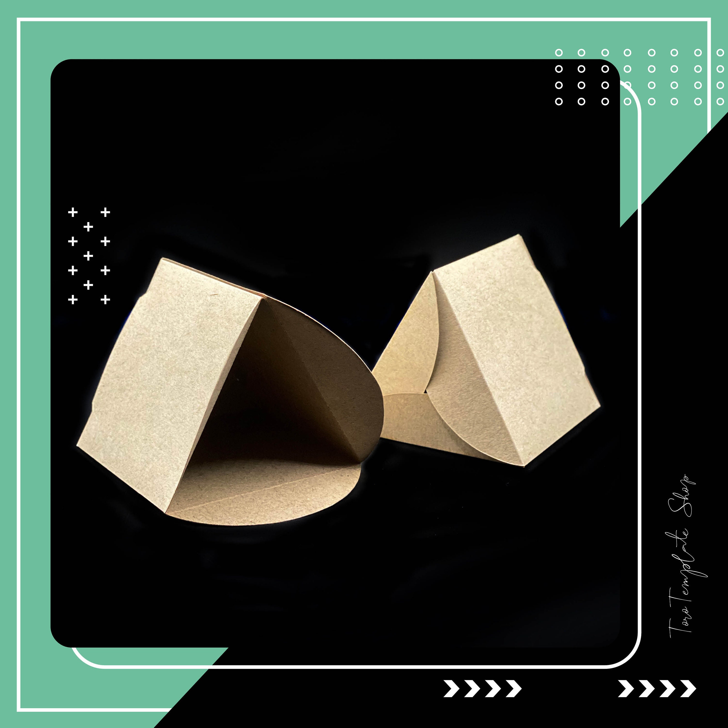 Triangle Gift Box Template: Resizeable Candy/cookie Box (digital ...