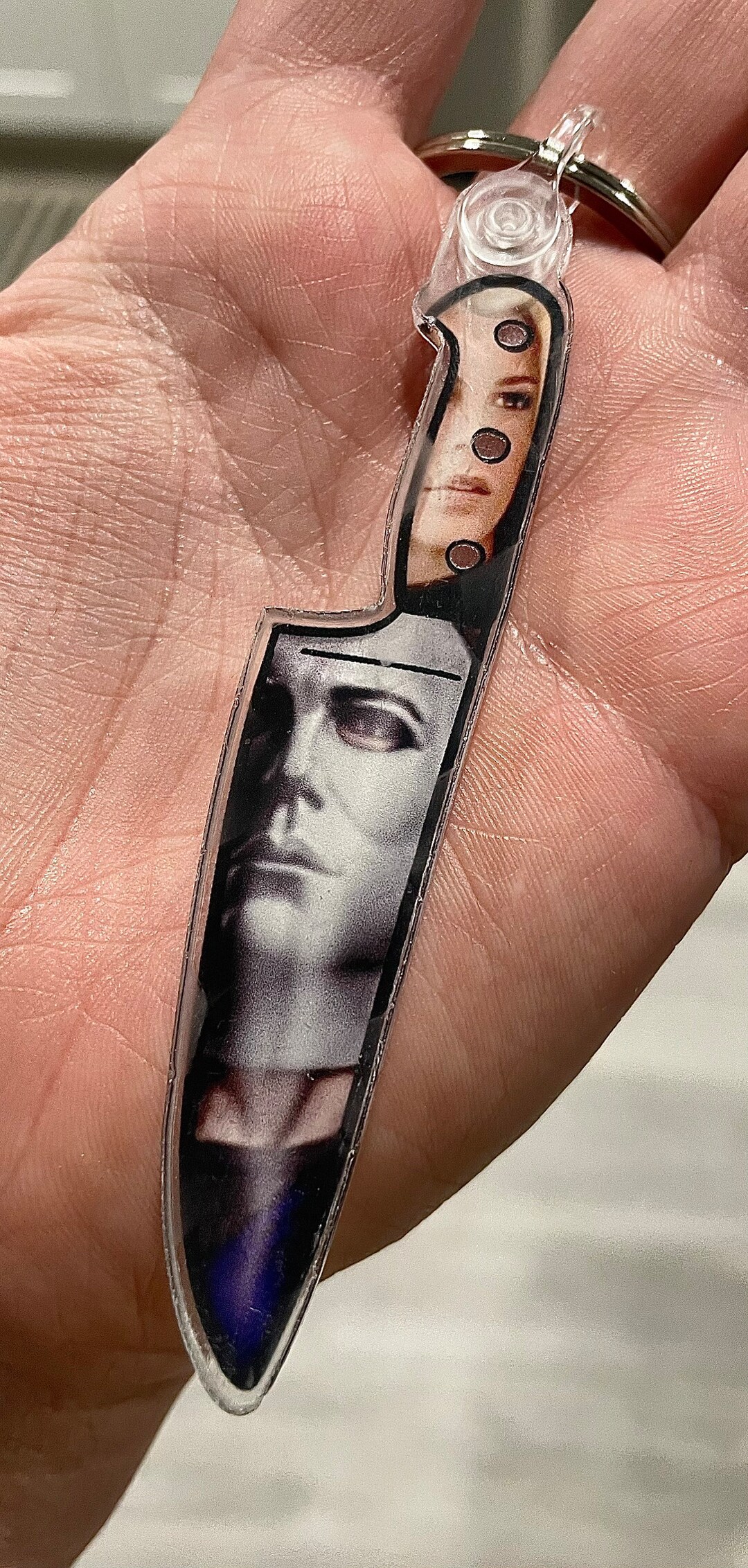 Michael Myers Keychain Art Dead by Daylight Knife Laurie Strode ...