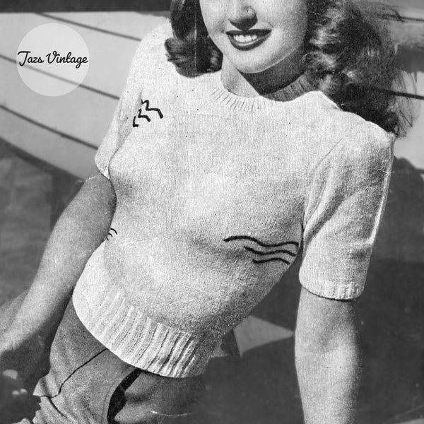1940s Knit Pattern - Etsy