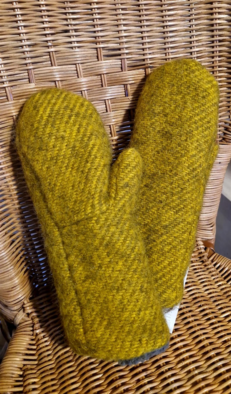 Warm Wool Mittens. Winter Gloves With Lining. Women Wool Mittens. Gift ...