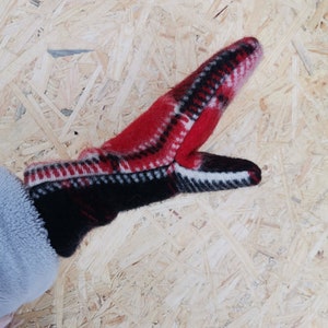 Warm Wool Mittens. Winter Gloves With Lining. Women Wool Mittens. Gift ...