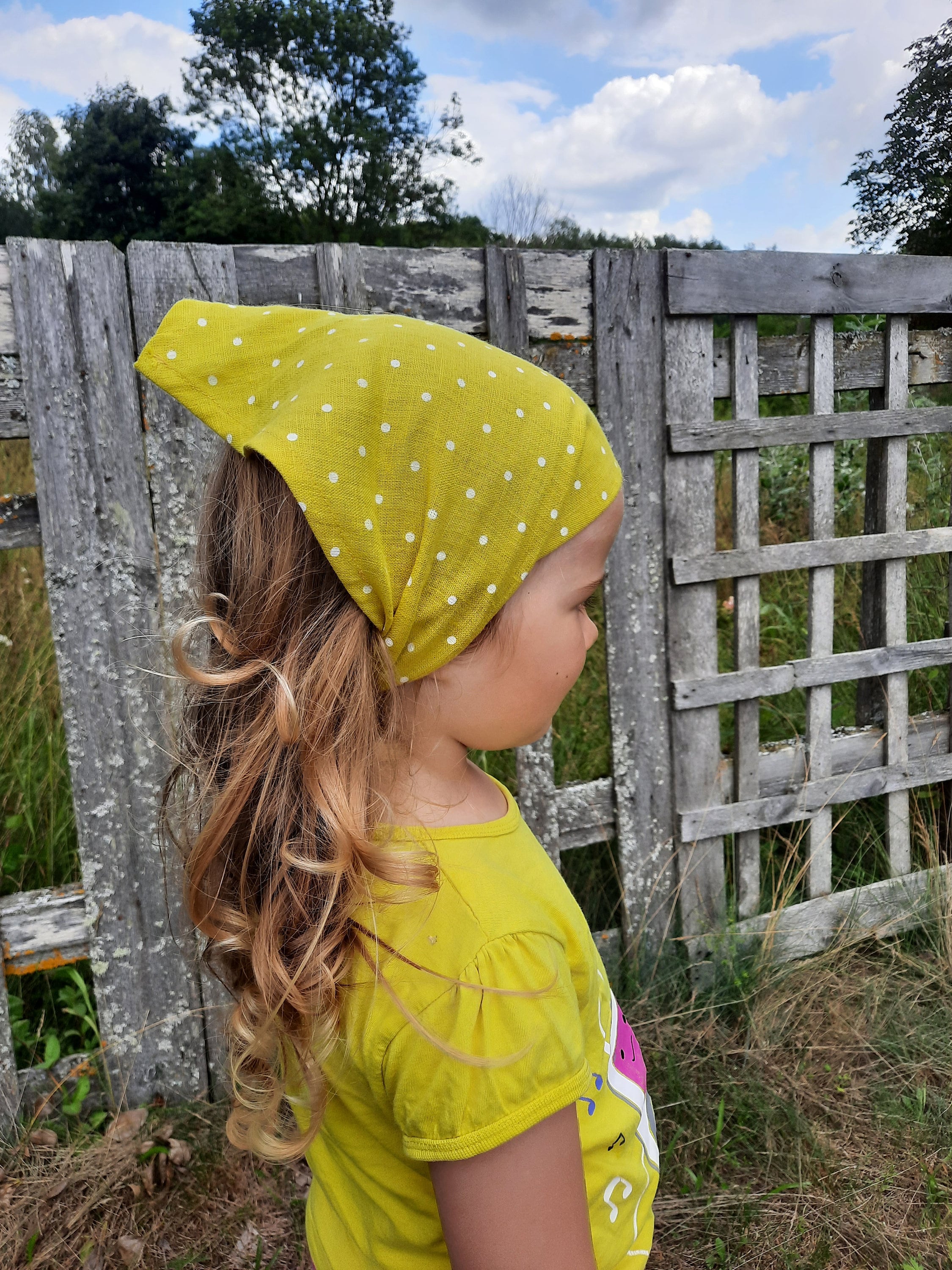 Kids Head Scarf Girl Head Wrap for Summer Linen Kerchief - Etsy Australia
