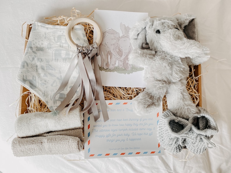 Baby Gift Snuggle & Sensory Gift Box Letterbox Hamper - Etsy UK