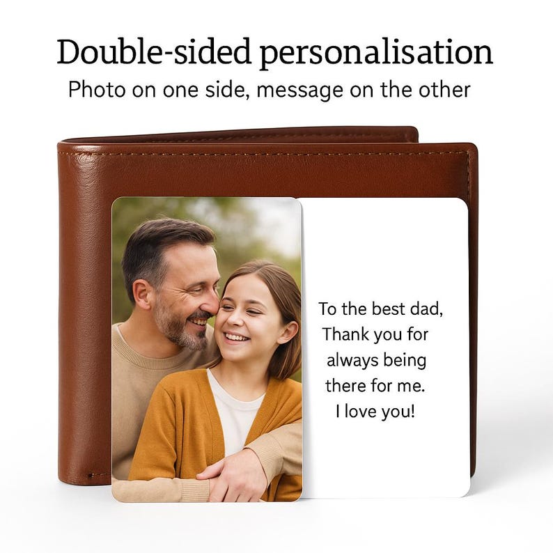 Metal Wallet Photo Card | Personalised Valentine's Gift for Him ...