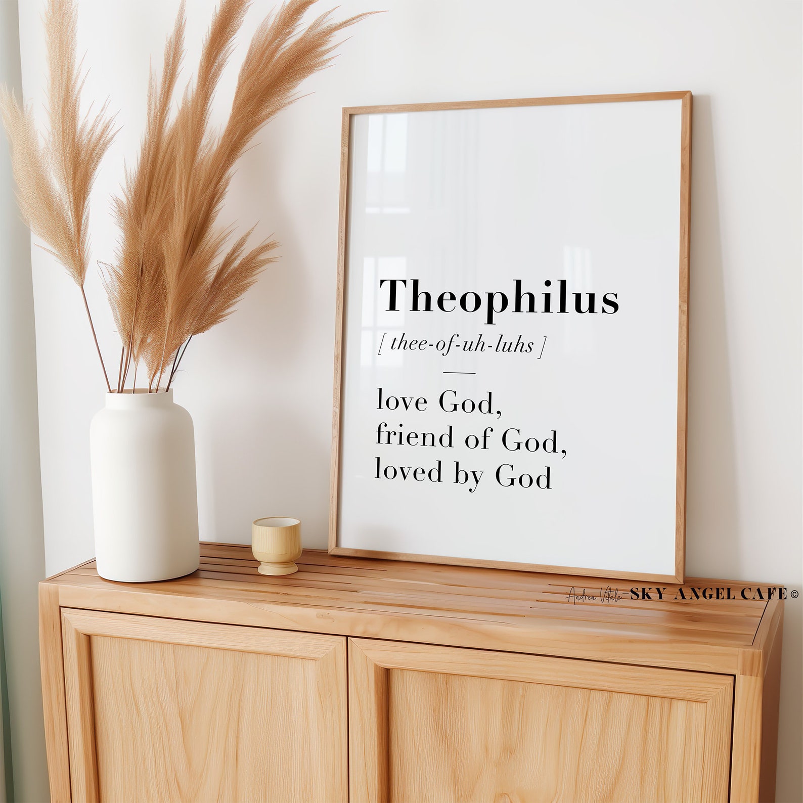 Theophilus Definition Print: Christian Nursery Decor (digital Download ...