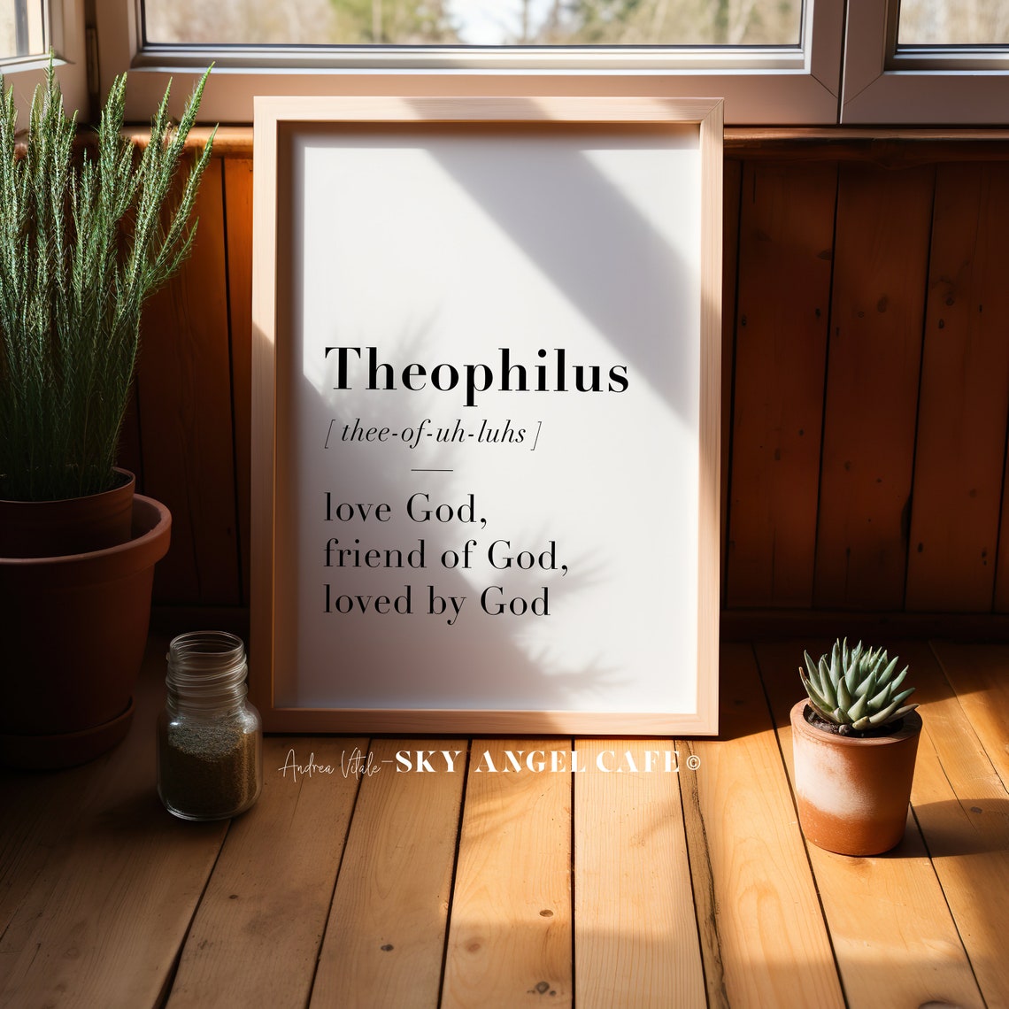 Theophilus Definition Print: Christian Nursery Decor (digital Download ...