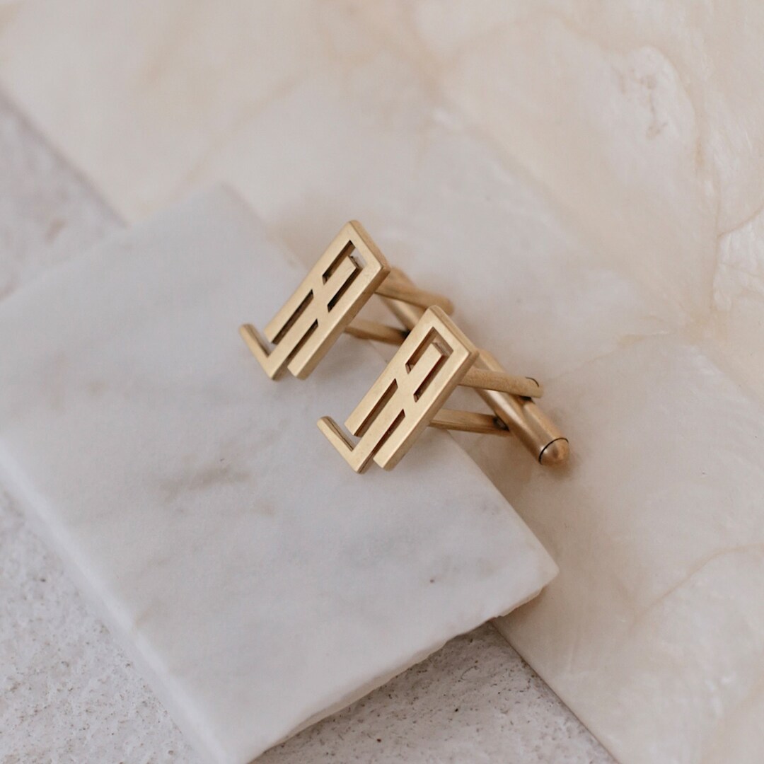 Personalized Initial Cuff Links: Sterling Silver, Gold Filled, Handmade - Etsy