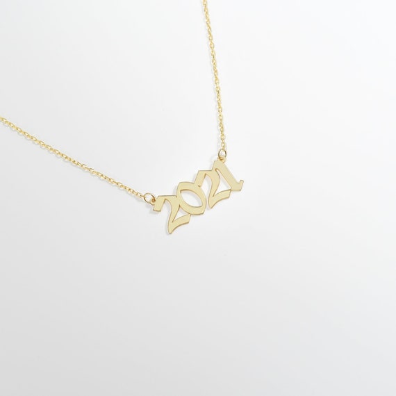 Gothic number necklace store