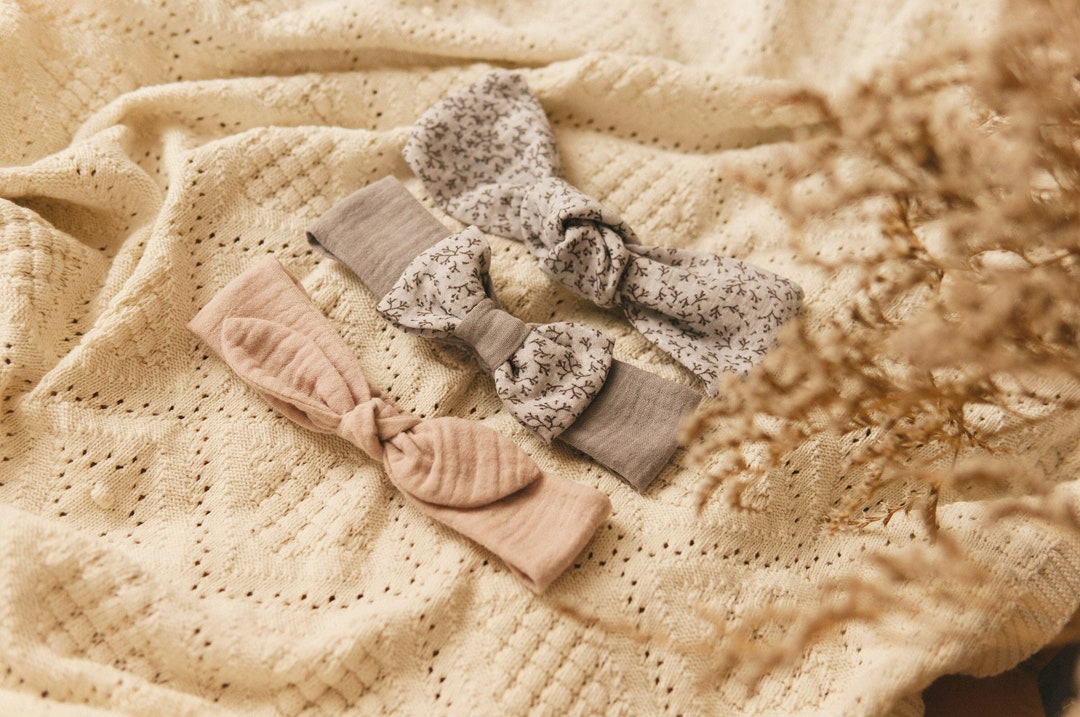 Baby Girl Headband Sewing Pattern, DIY Toddler Headbands, Muslin Boho ...