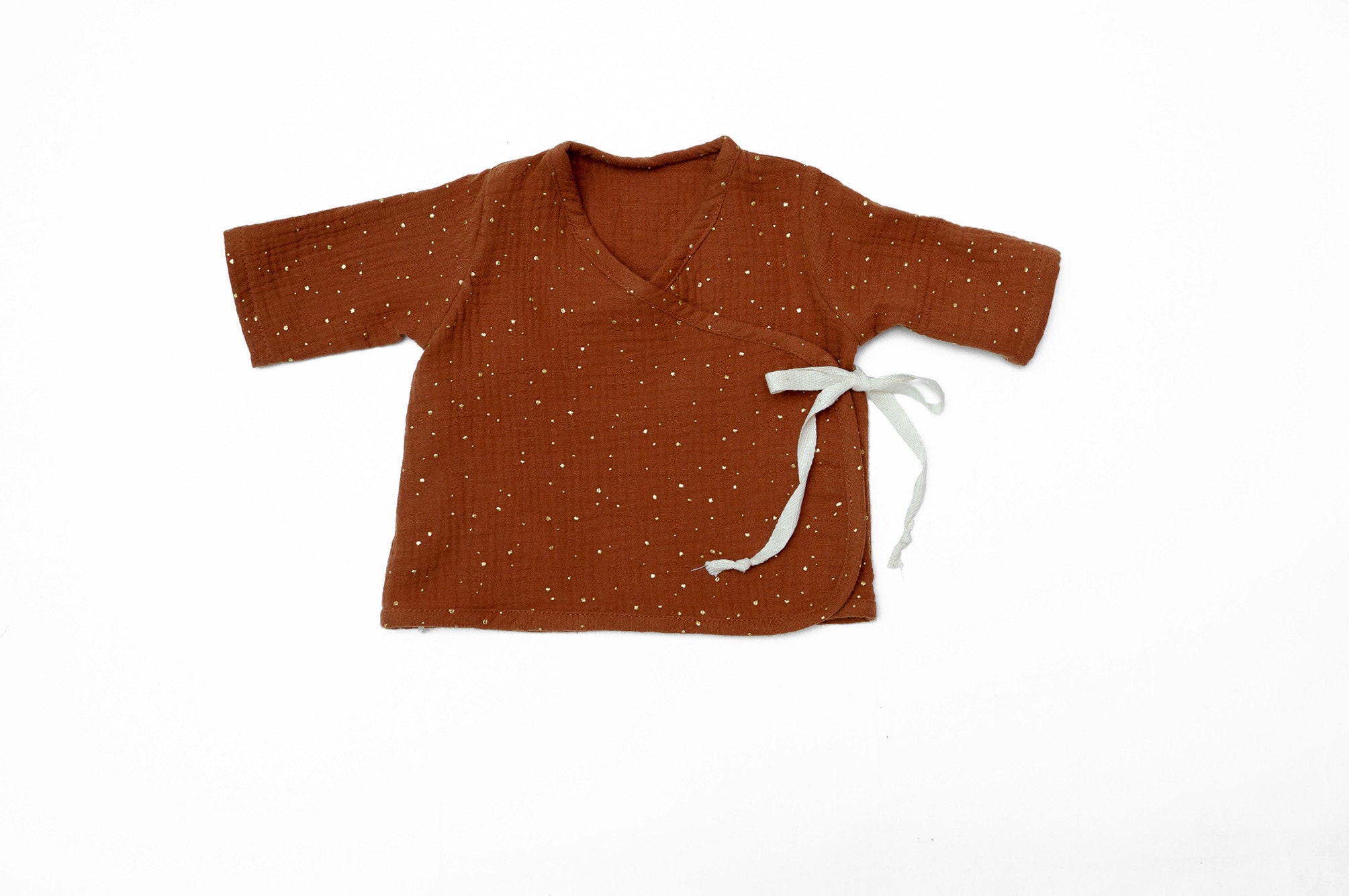 Long Sleeve Wrap Sewing Pattern, Baby Muslin Top, PDF Instant Download ...