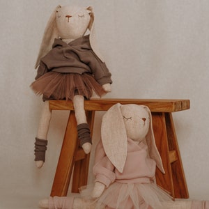 Ballet Dancer Bunny Soft Doll, PDF Sewing Pattern, Full Apparel ...