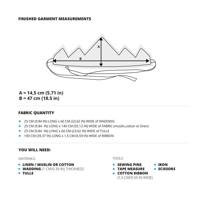 Baby Crown Sewing Pattern PDF Sewing Guide Easy Level Photo | Etsy