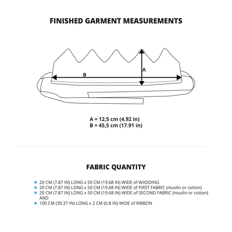 Crown Sewing Pattern PDF Sewing Guide Included Easy Level - Etsy Canada