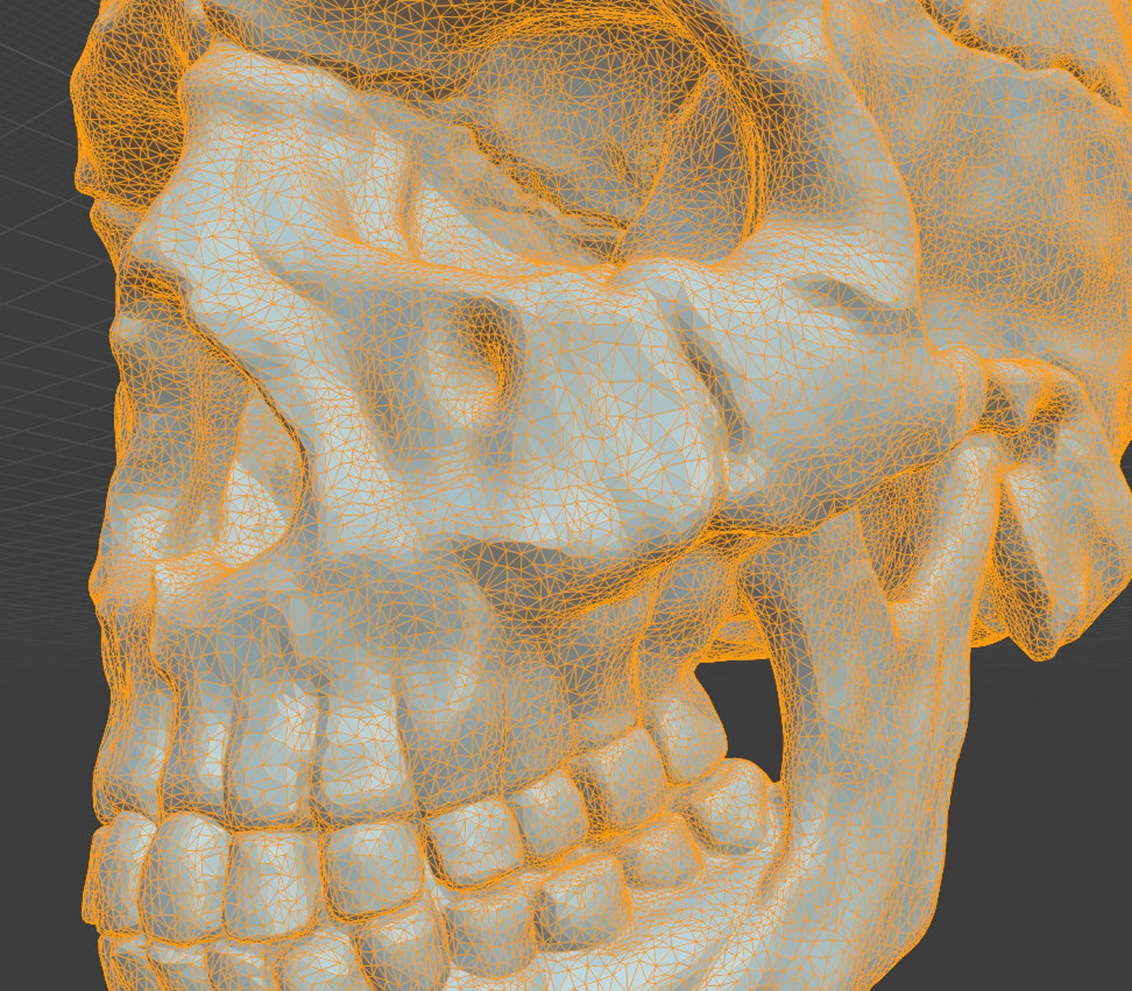 Skull 3D Print File Low Resolution | Etsy