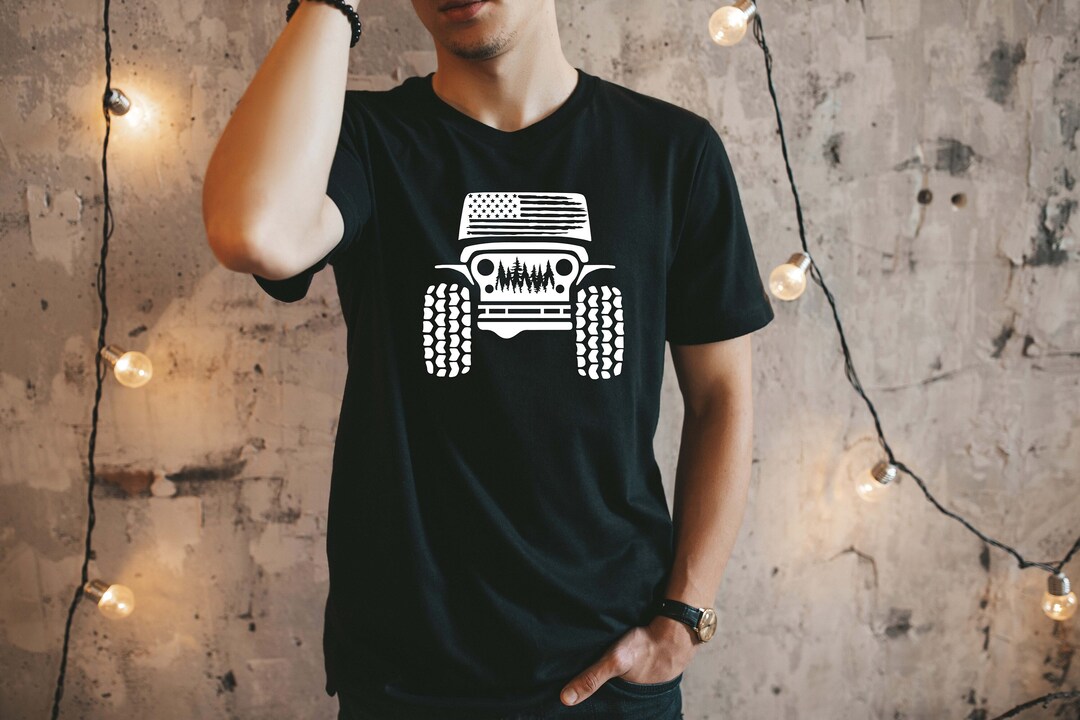 American Offroad Shirt, USA Flag Tee, Offroad Forest Shirt, 4WD Shirt ...