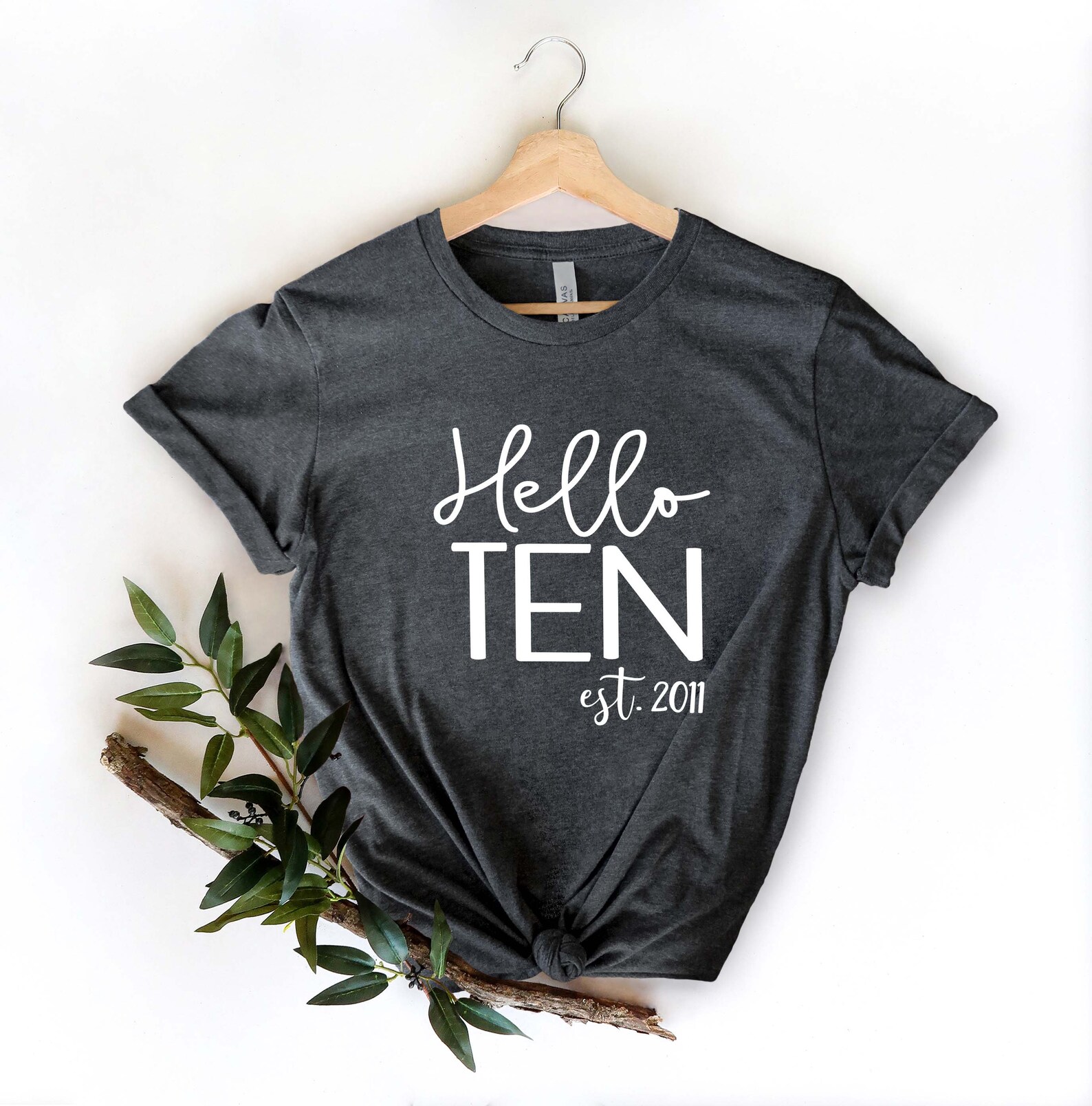 Hello Ten Birthday Shirt 10th Birthday Party Gift Tenth - Etsy