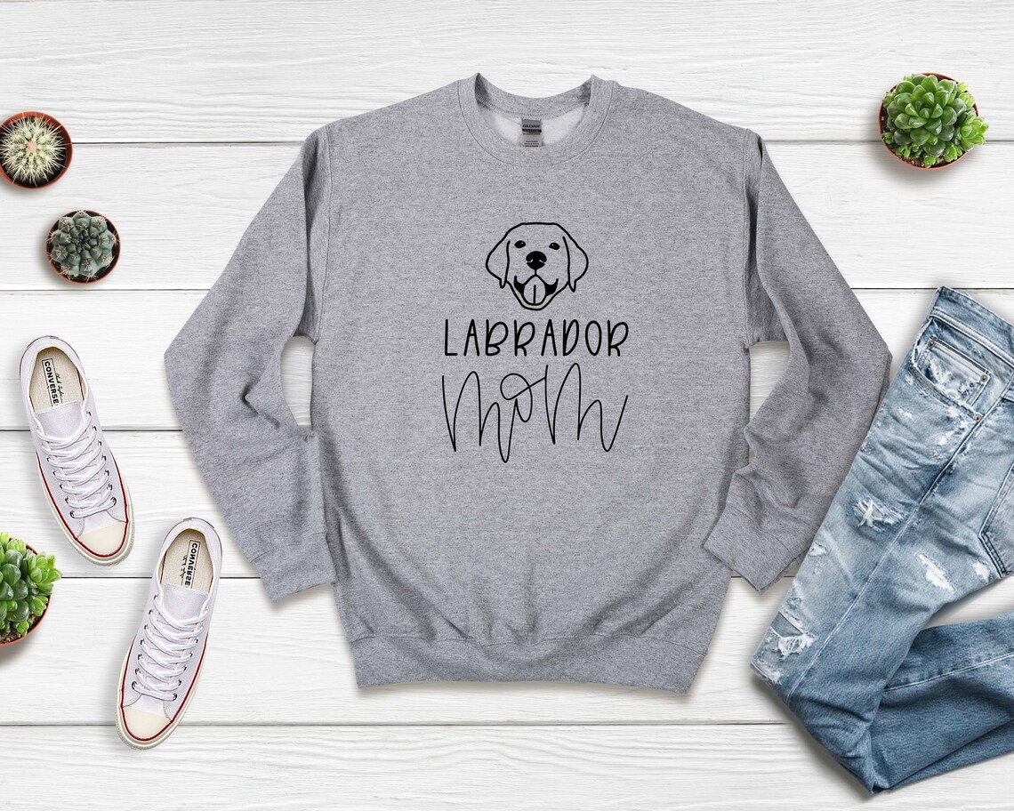 Labrador Mom Sweatshirtlab Mom Sweatshirtlabrador - Etsy