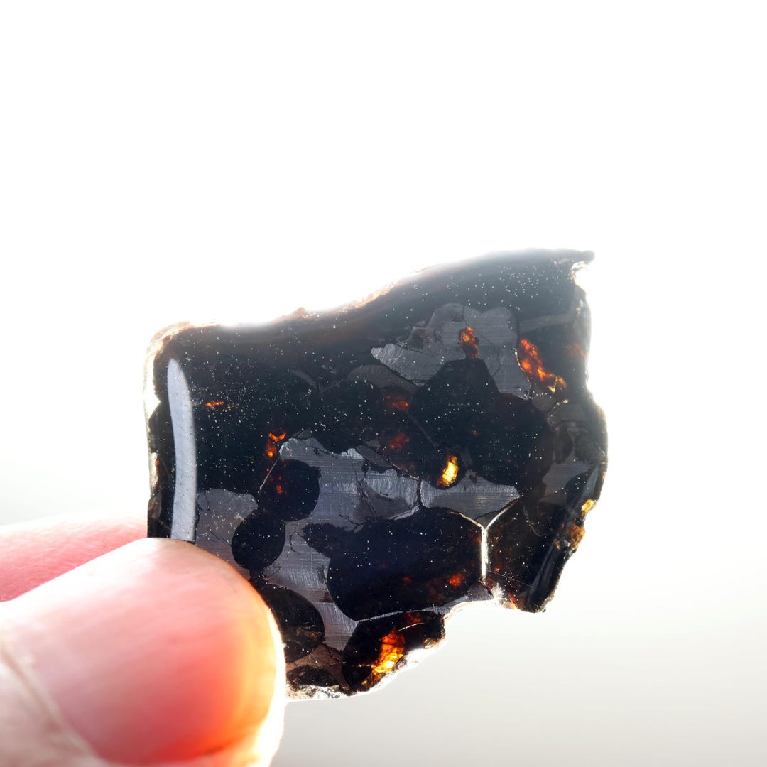 Pallasite Meteorite Slice, Kenyan Meteorite Slice, From Kenya Sericho ...
