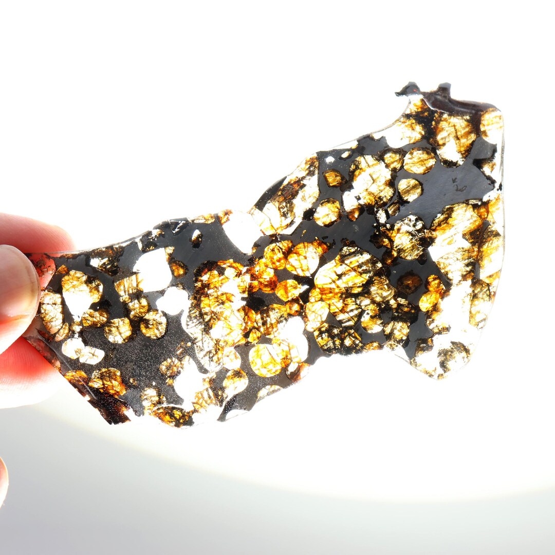 Pallasite Meteorite Slice, 15g Kenyan Meteorite Slice, From Kenya ...