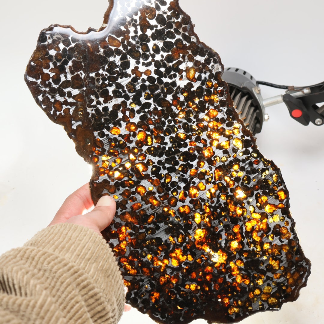 Beautiful SERICHO Pallasite Meteorite Slice From Kenya D5197 - Etsy