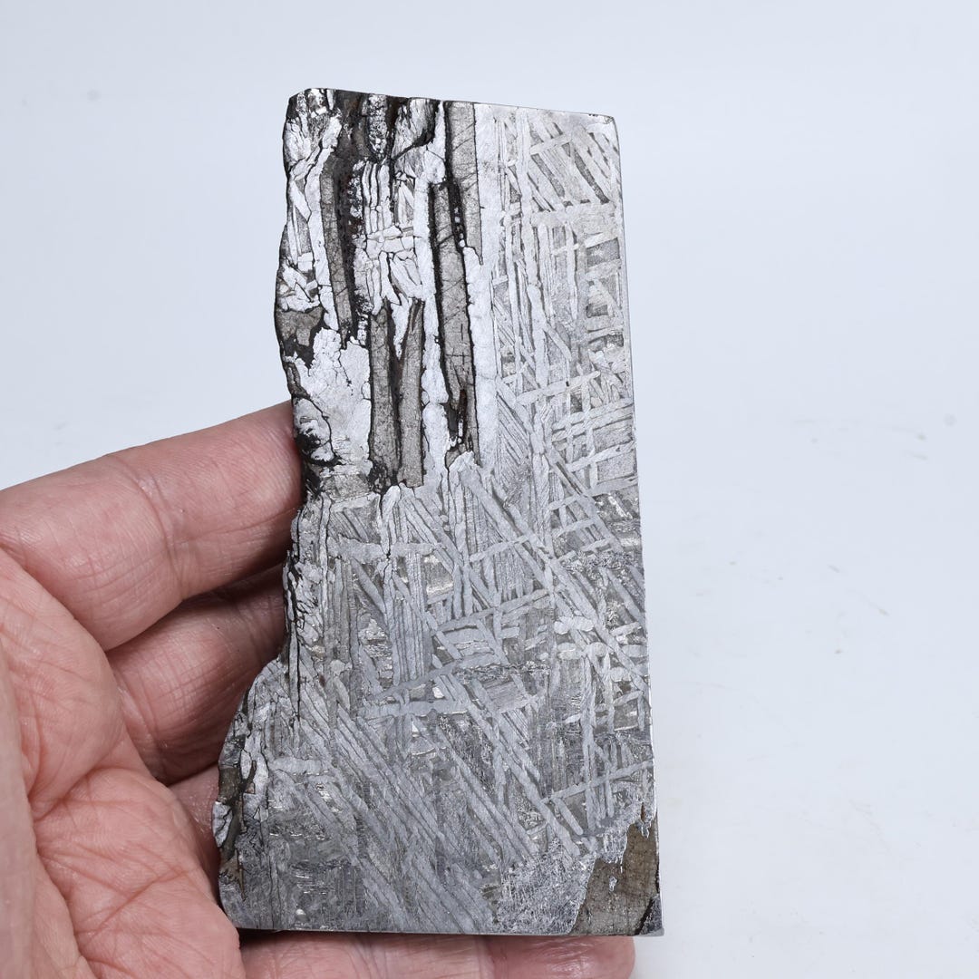 Muonionalusta Meteorite，487g Natural Iron Meteorite Slice, Space Meteor ...