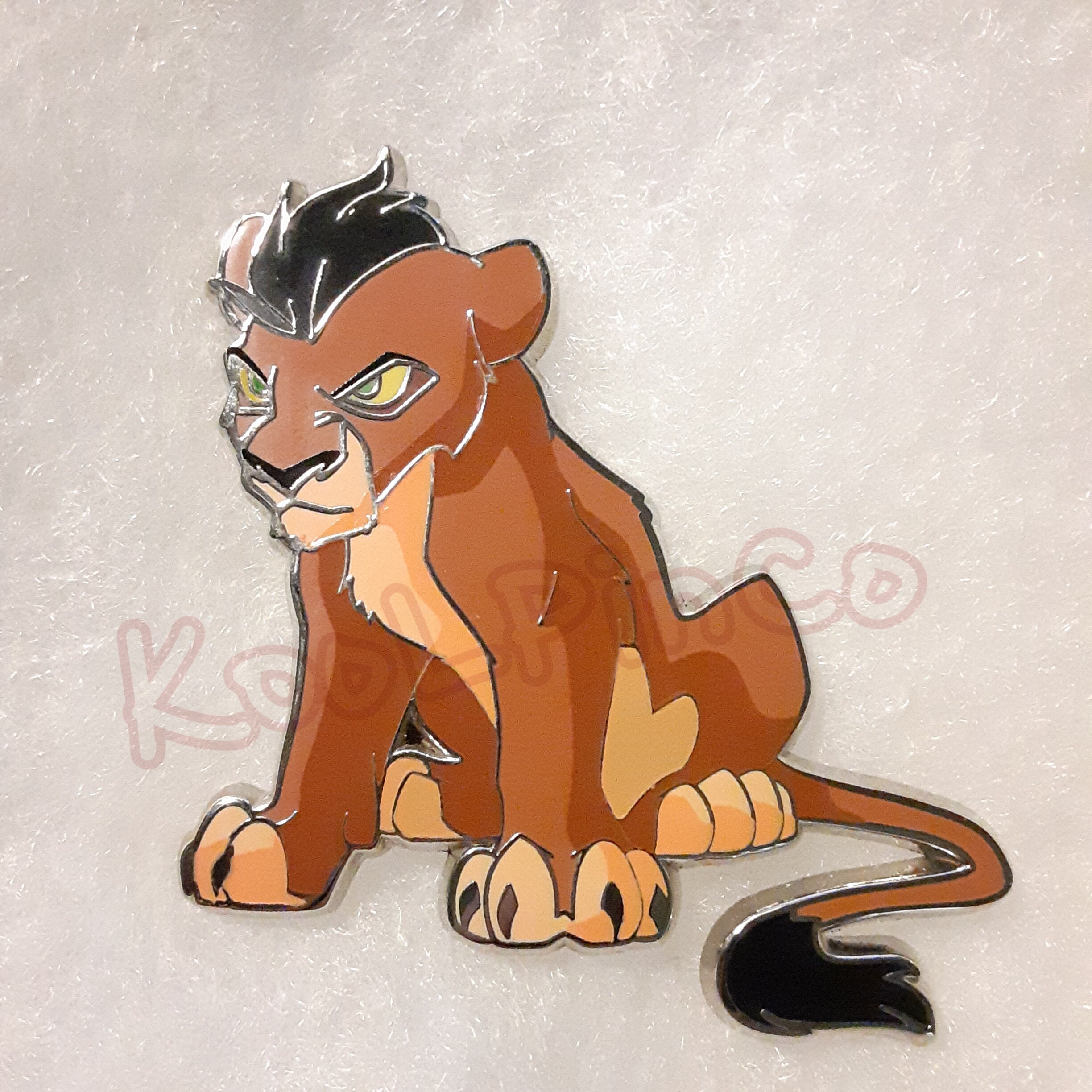 Grumpy Cub Scar Enamel Pin | Etsy