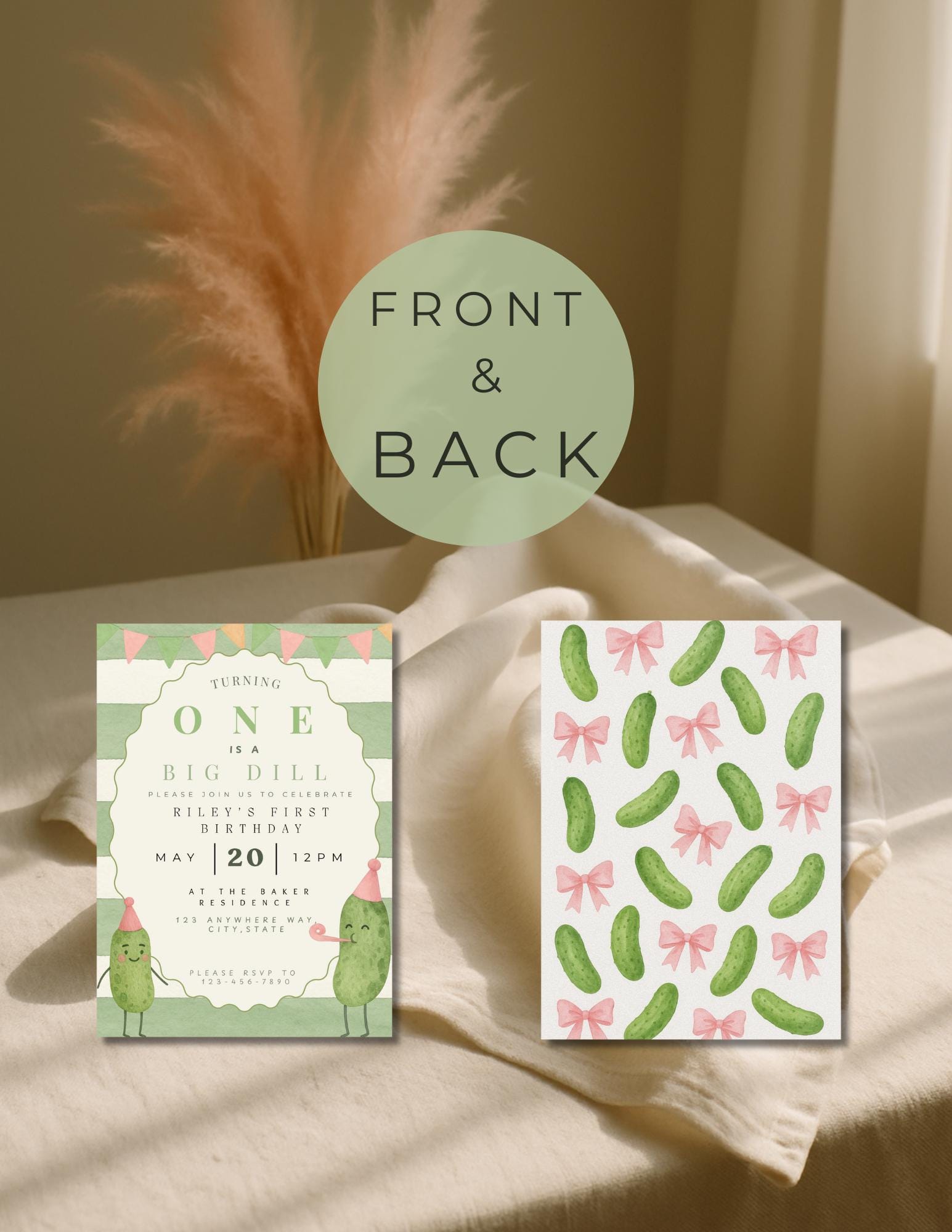 Pickle Party First Birthday Invitation - Etsy