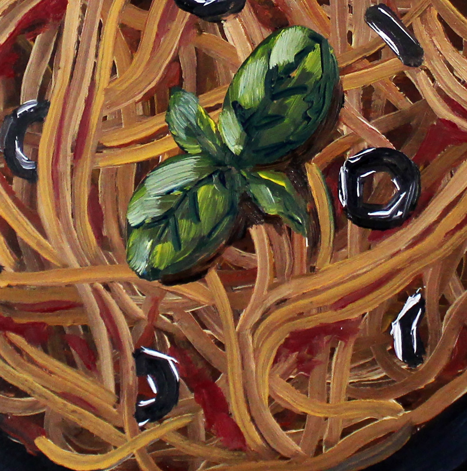 Pasta Painting Oil Painting Food on Canvas Spaghetti - Etsy