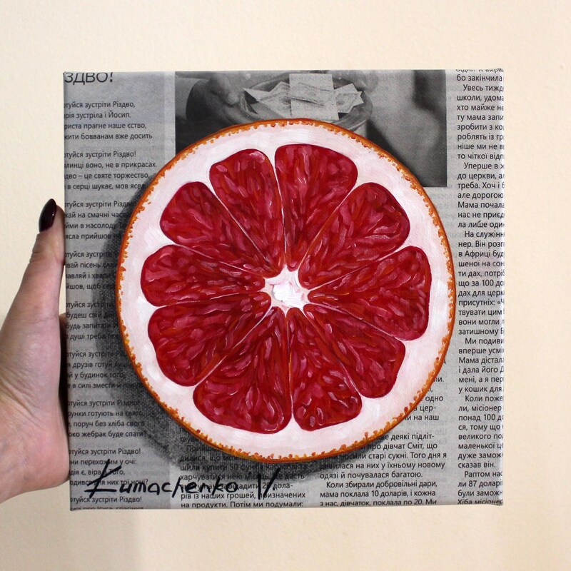 Grapefruit Painting - Etsy