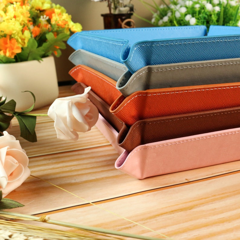 Custom Leather Organizer-leather Desk Caddy-handcrafted - Etsy
