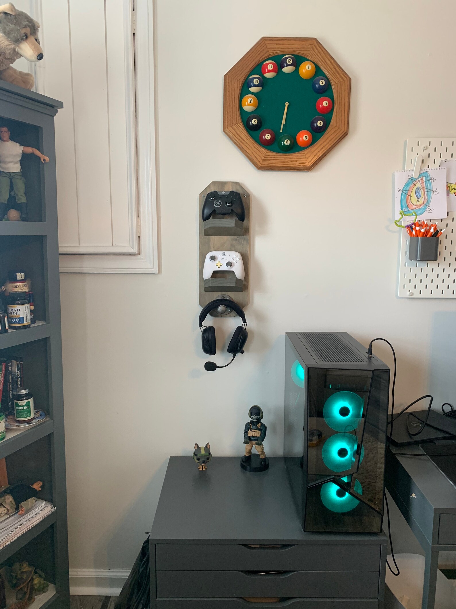 Wooden Wall Mounted Headset and Controller Holder. Farmhouse - Etsy