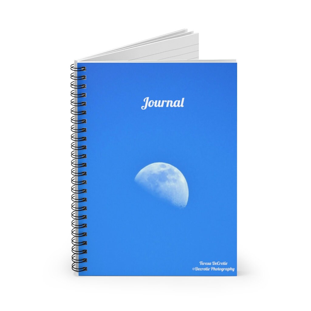 Craft Supplies & Tools Ruled Line Rope the moon Spiral Notebook ...