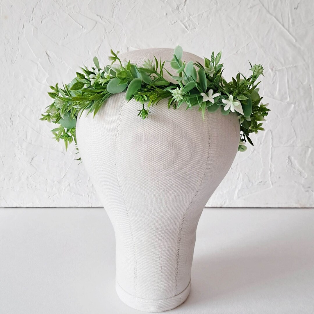 Greenery Wedding Girl Crown Eucalyptus Flower Crown Flower Headpiece - Etsy
