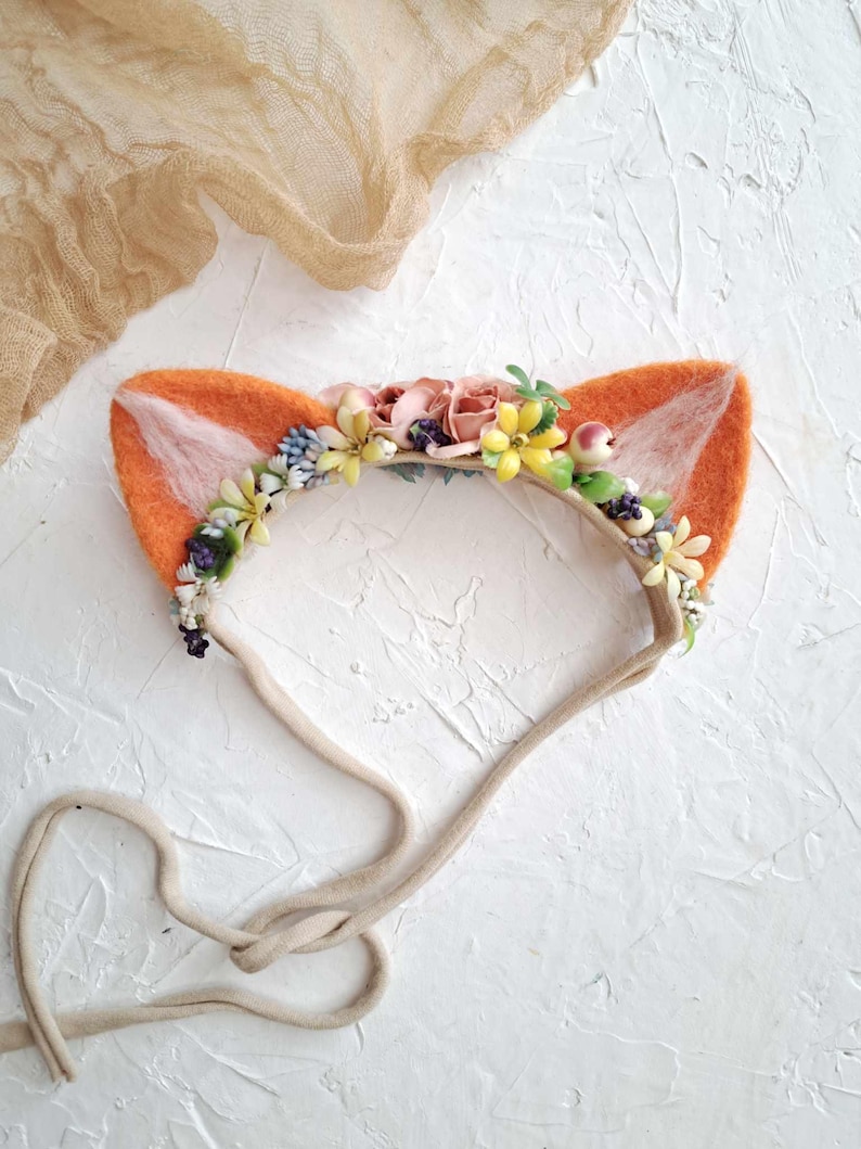 Fox Ears Felt Flower Headband Fox Ears for Baby Baby Headband Christmas ...