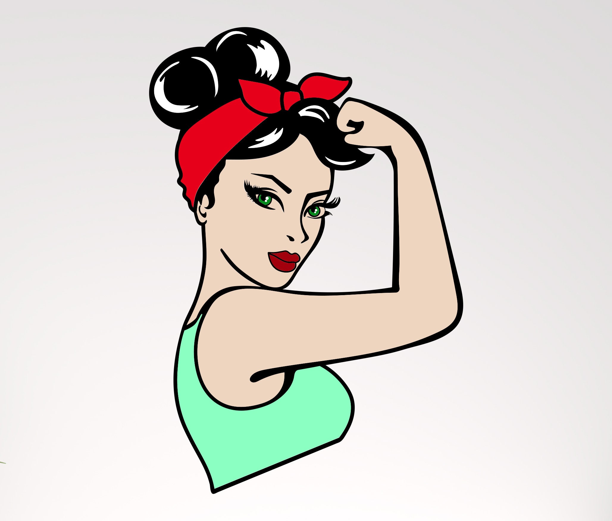 Rosie The Riveter Svg Woman Power Svg Lady Svg Strong Lady Etsy