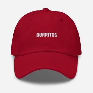 Burritos Dad Hat – Embroidered Minimalist Foodie Cap for Mexican Food ...