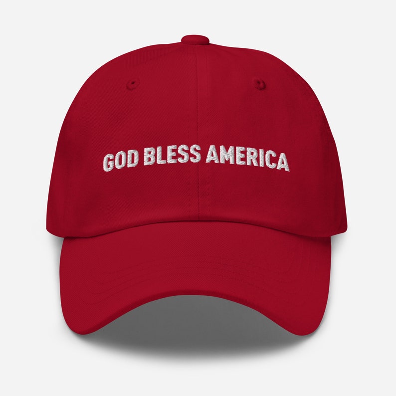 God Bless America Embroidered Dad Hat – Spiritual Patriot Cap for ...
