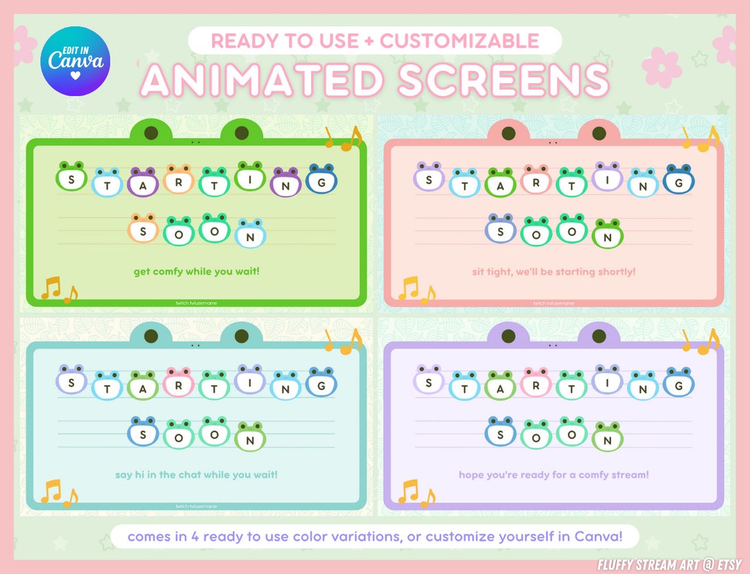 ACNH Inspired Starting Soon Screen: Animated Twitch Stream Template ...