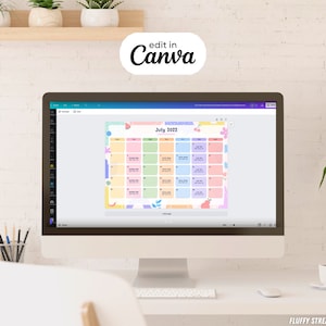 Editable Monthly Stream Schedule / Twitch Youtube / Cute Fruits / Canva ...