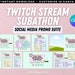 Twitch Stream Subathon Social Media Promo Suite: Editable Canva ...