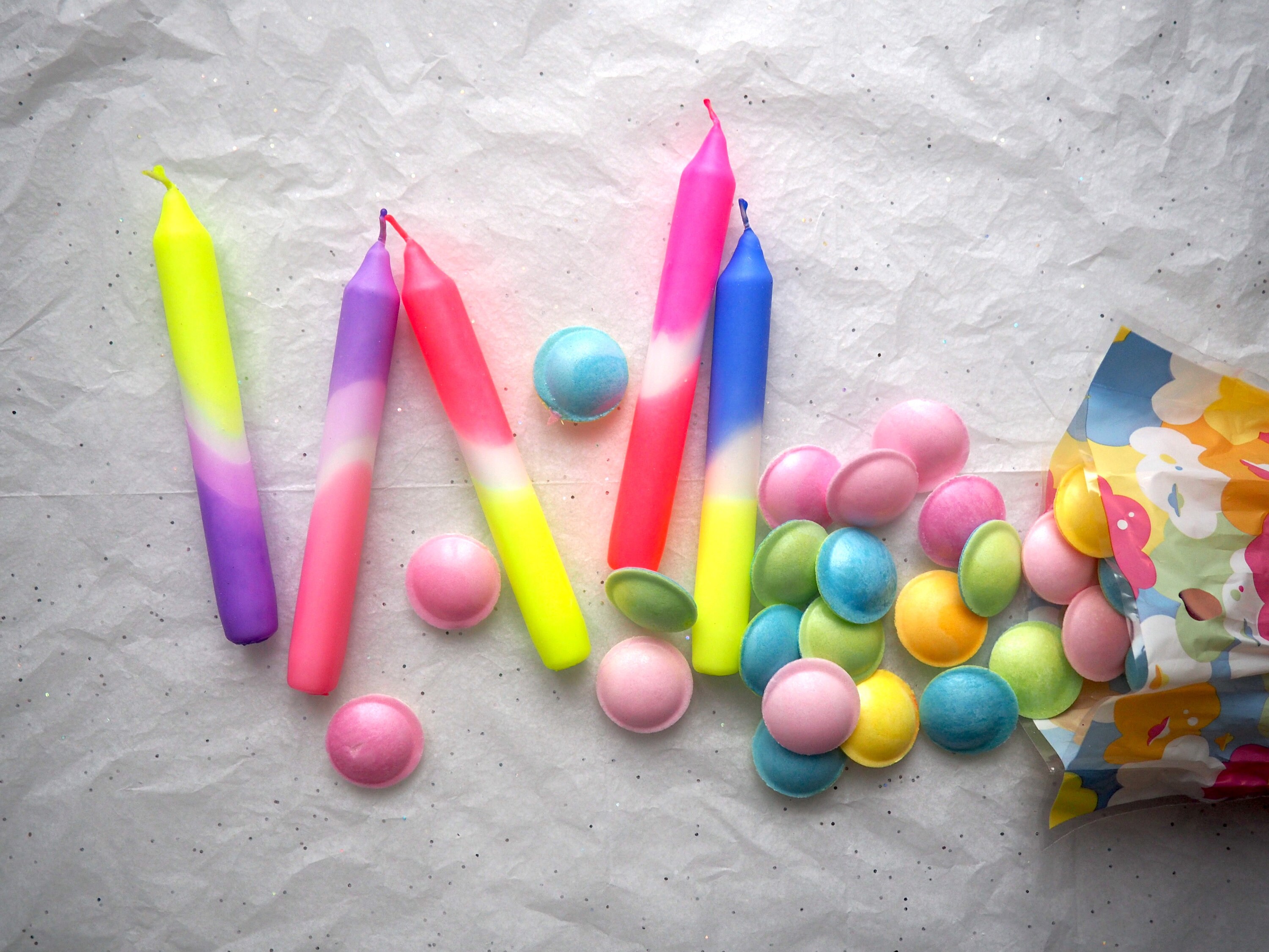 Neon Dip Dye Single Candles Neon Dip Dye Candles Choose - Etsy