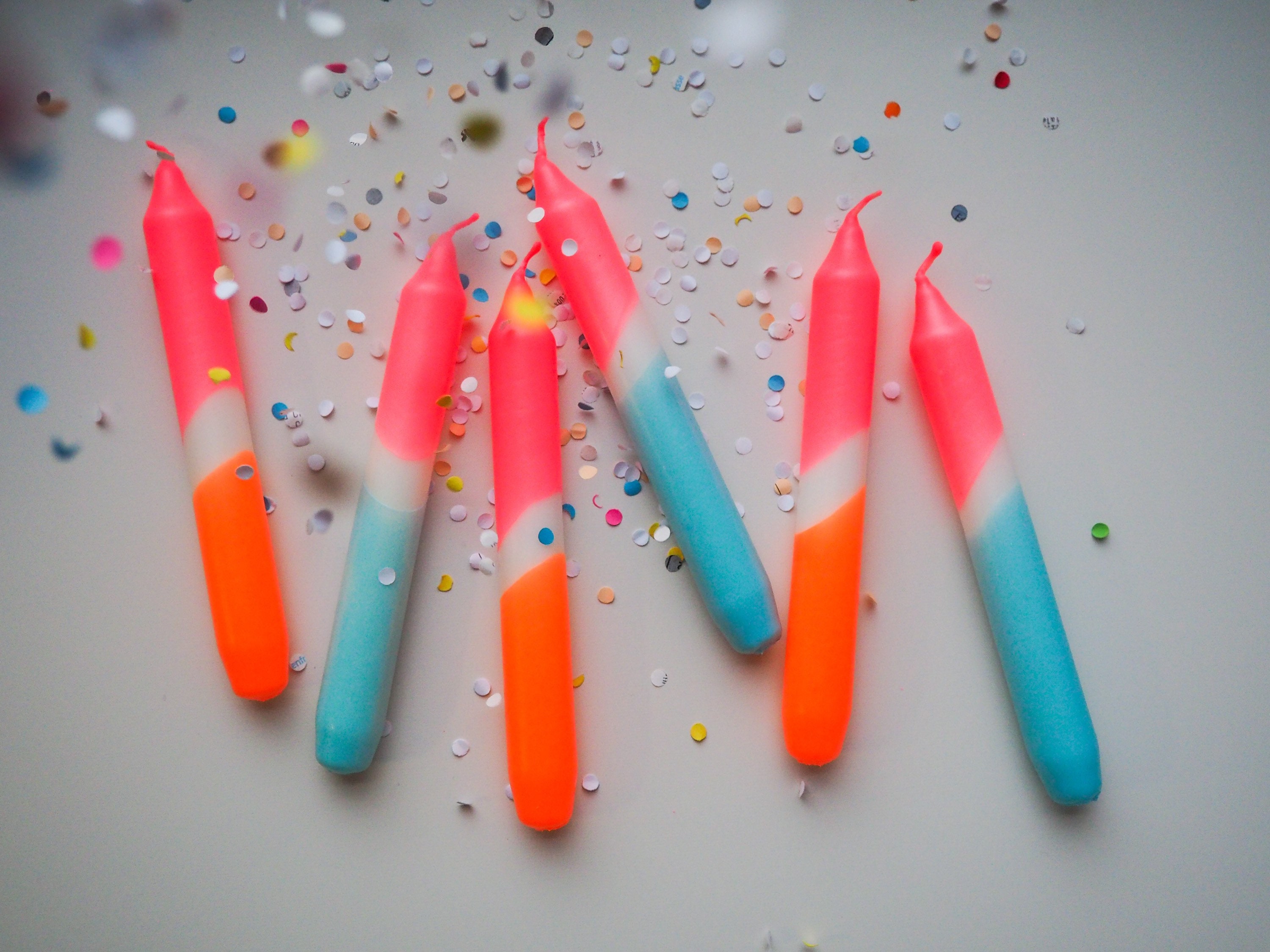 HARLEM Neon Dip Dye Rod Candles Candles Neon Dip Dye - Etsy