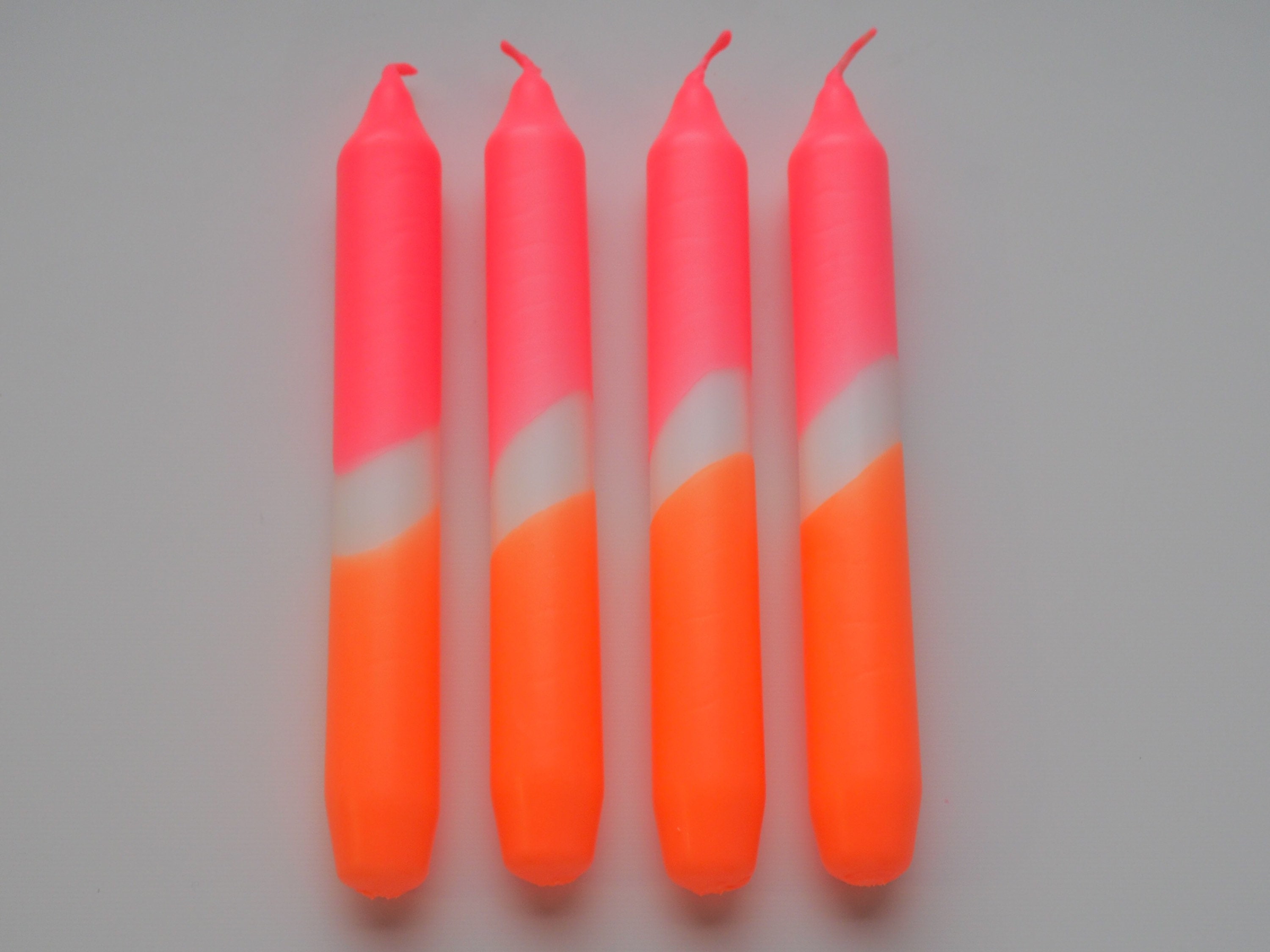 HARLEM Neon Dip Dye Rod Candles Candles Neon Dip Dye - Etsy
