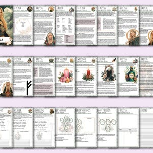Freyja Book of Shadows Bundle | Norse Goddess of Love, Beauty & War ...