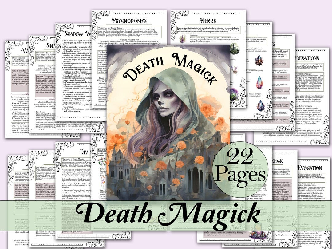 Death Magick Book of Shadows Bundle | Divination, Shadow Work, Rituals ...