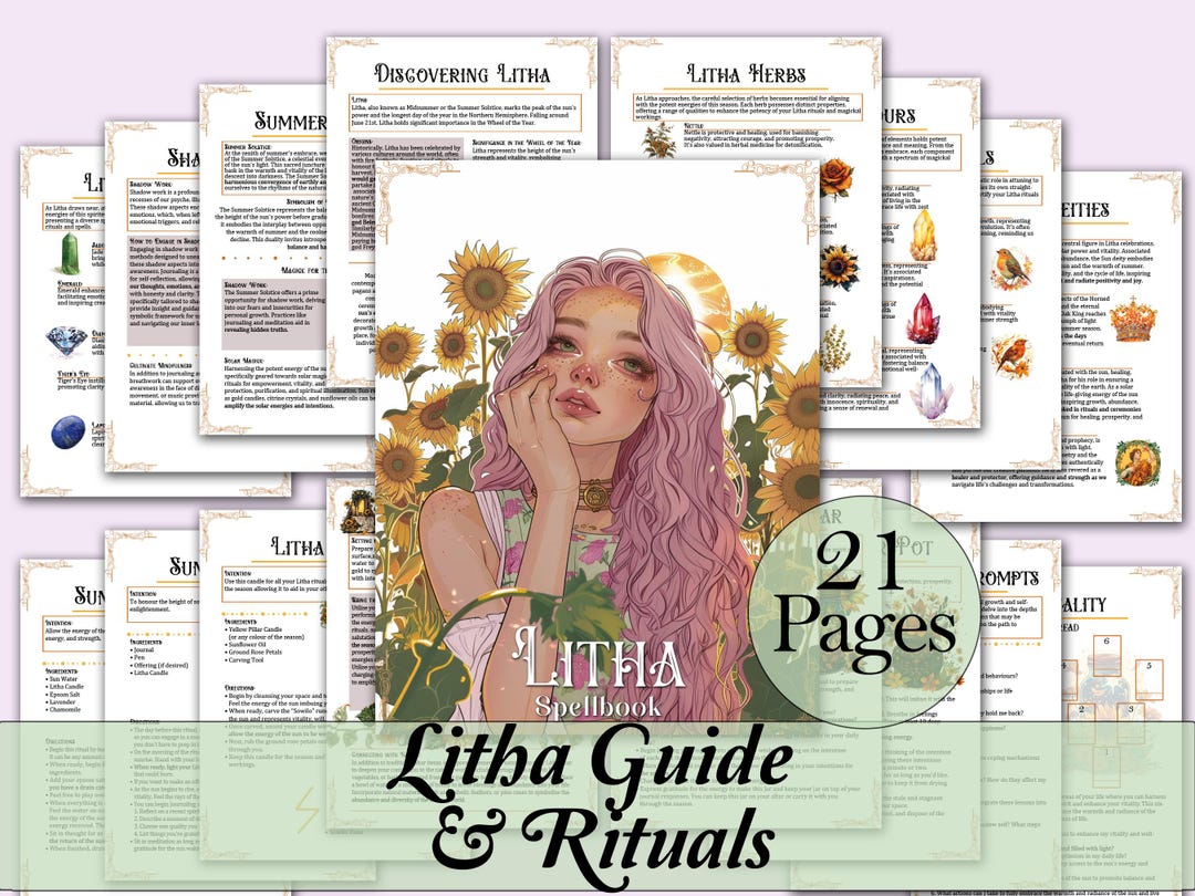 Litha Sabbat Guide & Ritual Bundle | Shadow Work, Correspondences ...