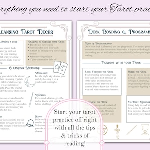 Tarot for Beginners Guide & Cheat Sheet | Cleansing, Reading, Sample ...