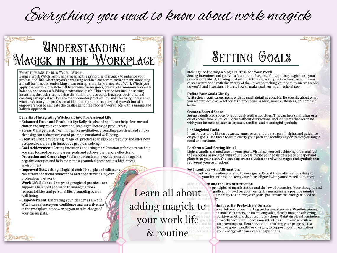 Work Witch Bundle | Guide to Magick in the Workplace, Spells, Rituals ...