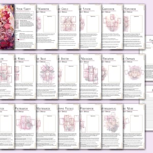 Shadow Work Archetypes Tarot Spread Journal + Guide | 20 Tarot Spreads ...